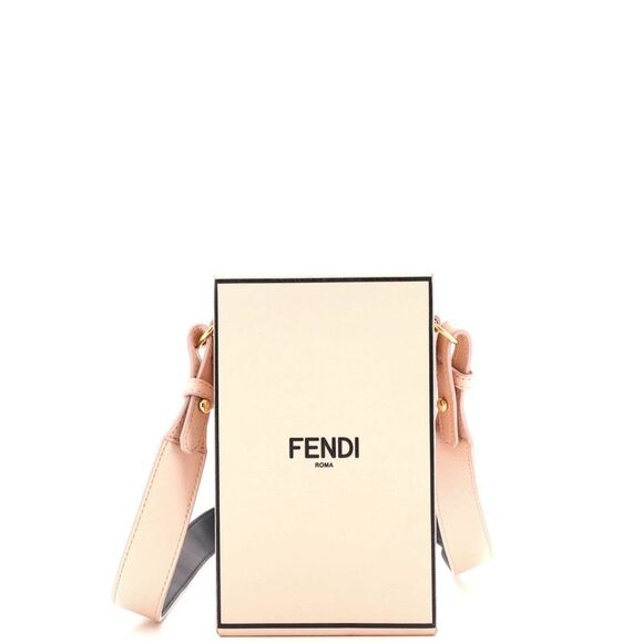 Fendi | Bags | Fendi Logo Vertical Box Crossbody Bag Leather Pink ...